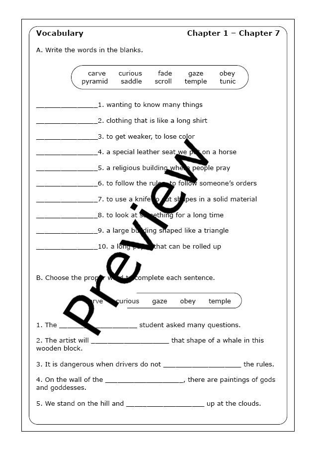 Tracey West "Flight of the Moon Dragon" worksheets | Made By Teachers
