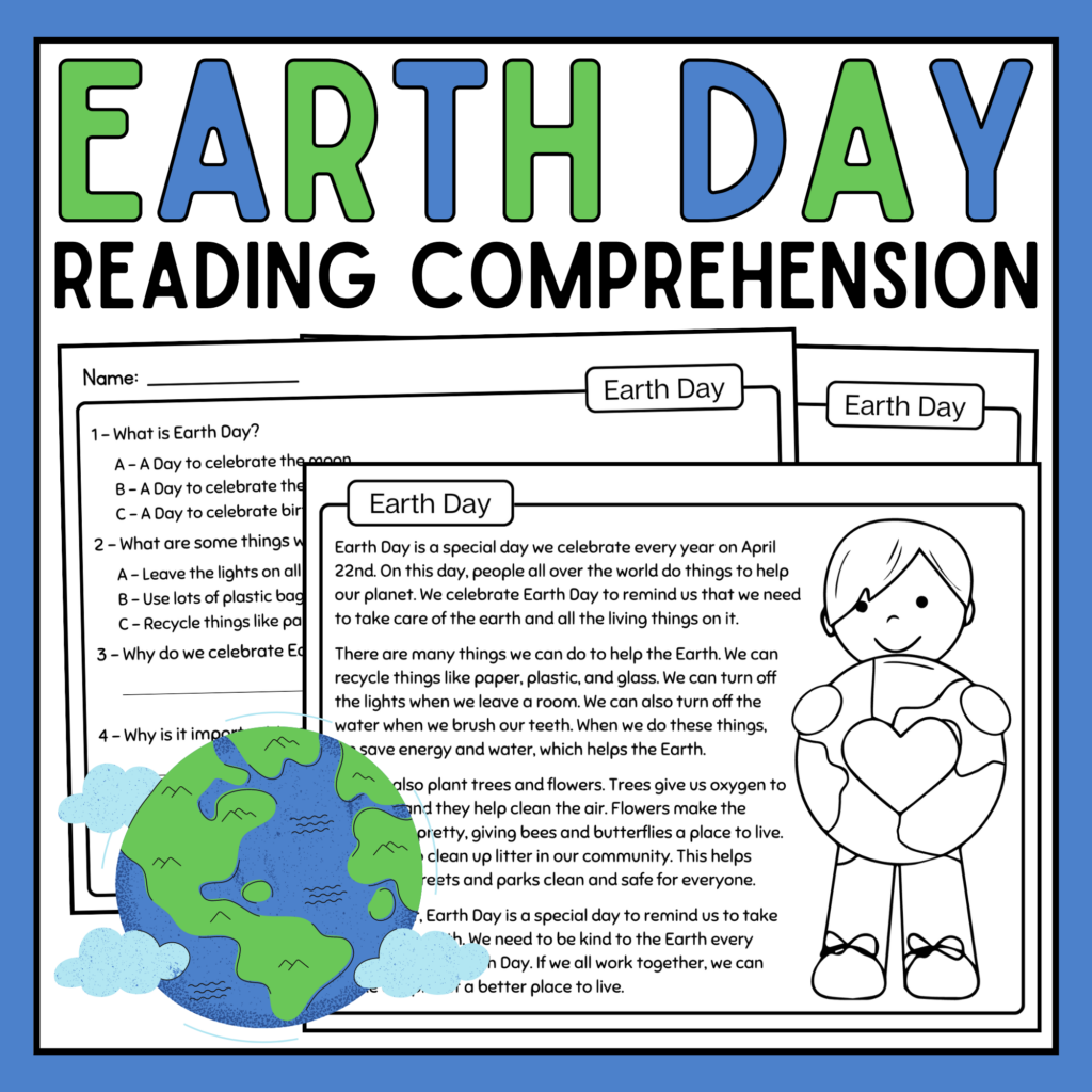 Earth Day Reading Comprehension Passage | Earth Day Reading Passage ...