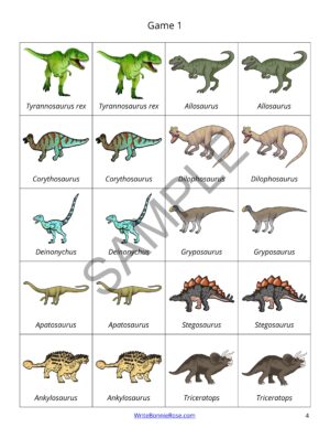 Types of Dinosaurs Matching Game | Made By Teachers