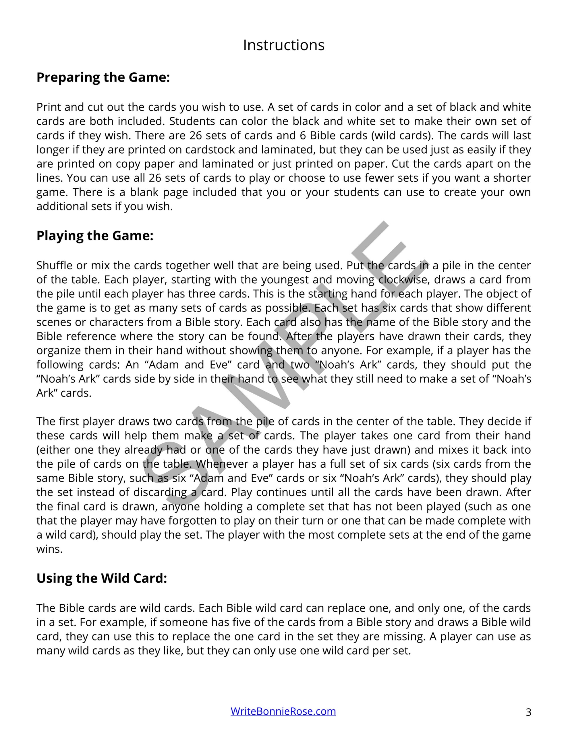Bible Story Card Game - Old Testament | Made By Teachers
