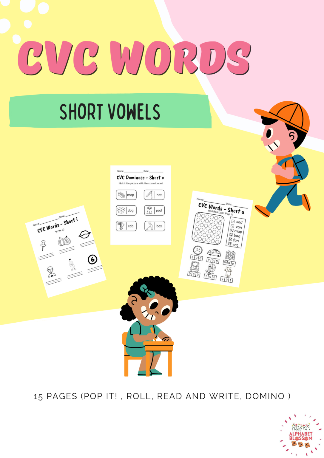 CVC Words- Short Vowels Activity Sheets | Made By Teachers