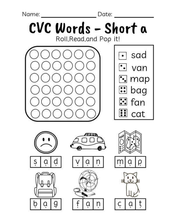 CVC Words- Short Vowels Activity Sheets | Made By Teachers