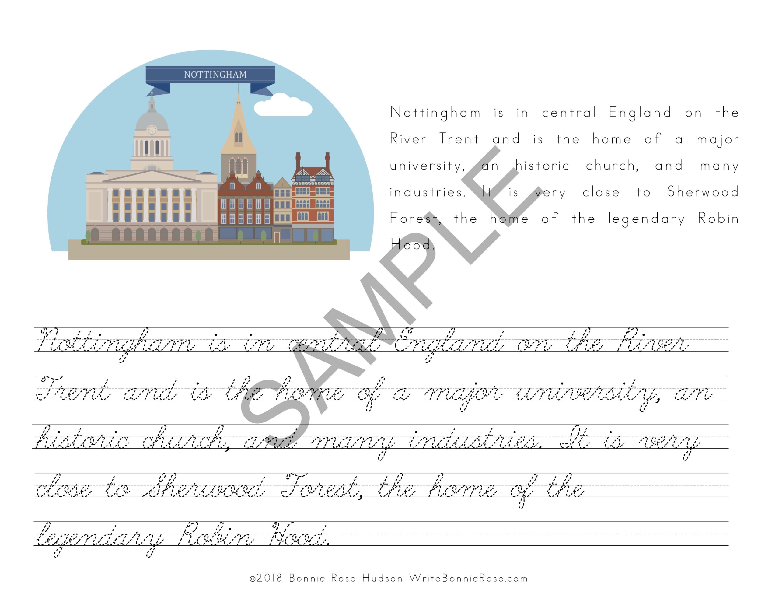My Book About England with Cursive Copywork | Made By Teachers