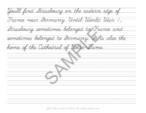 My Book About France with Cursive Copywork | Made By Teachers