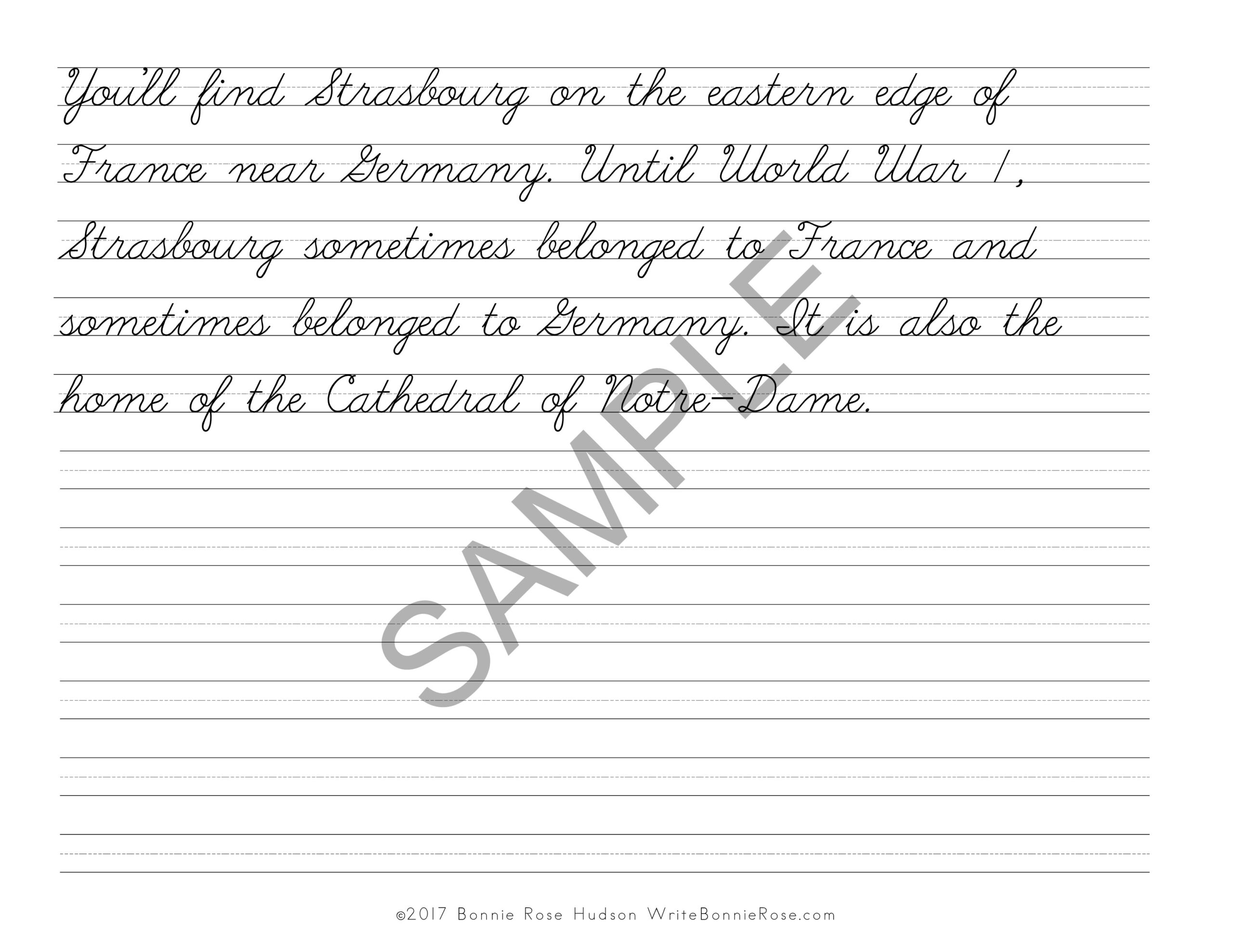 My Book About France with Cursive Copywork | Made By Teachers