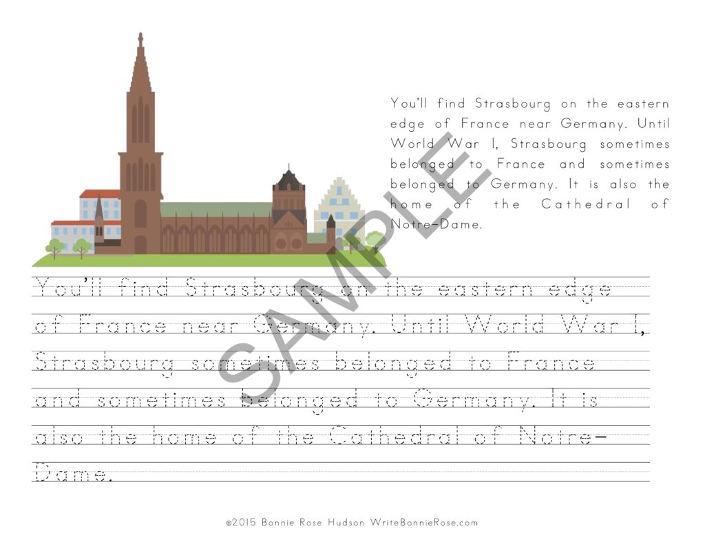 My Book About France with Print Copywork | Made By Teachers