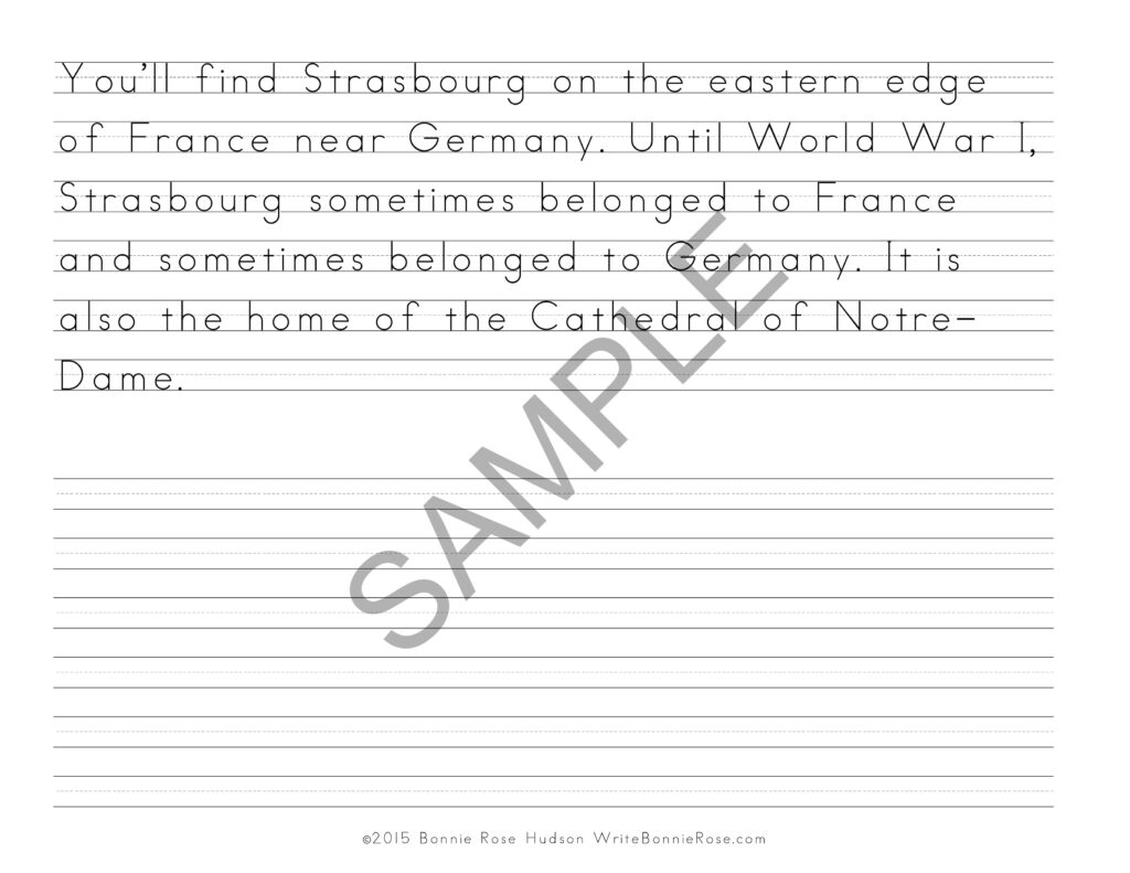 My Book About France with Print Copywork | Made By Teachers