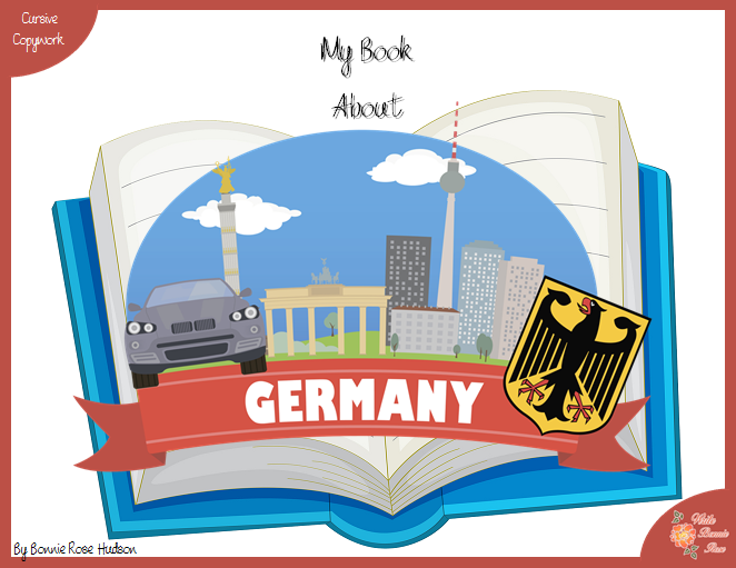 My Book About Germany with Cursive Copywork | Made By Teachers