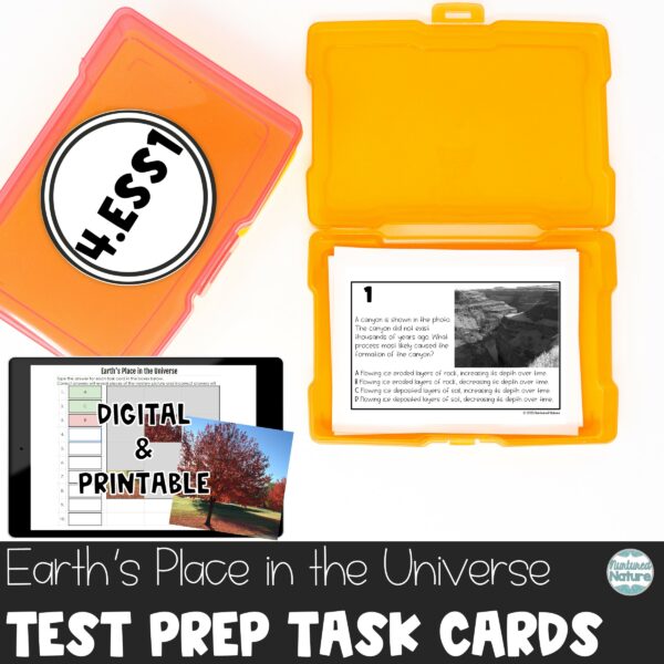 Earth’s Place in the Universe - Science Test Review Task Cards 4.ESS1 ...