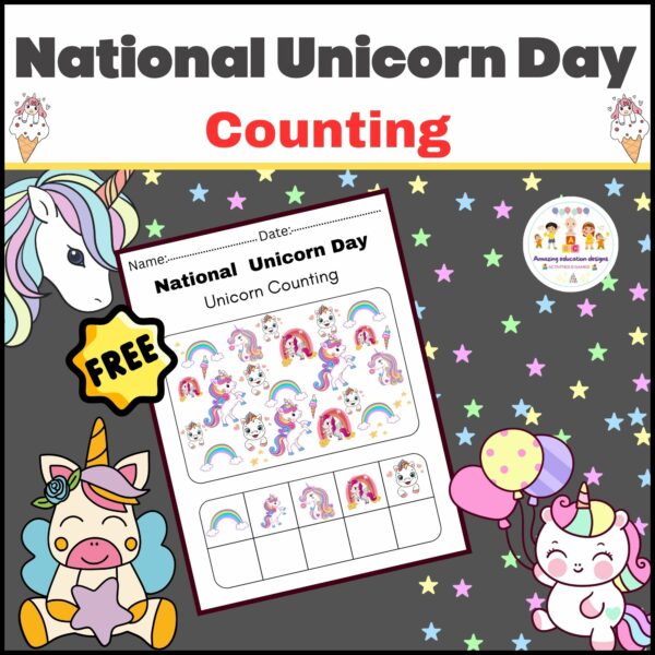 National Unicorn Day Unicorn Counting / Worksheet | Made By Teachers