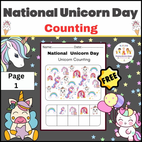 National Unicorn Day Unicorn Counting / Worksheet | Made By Teachers