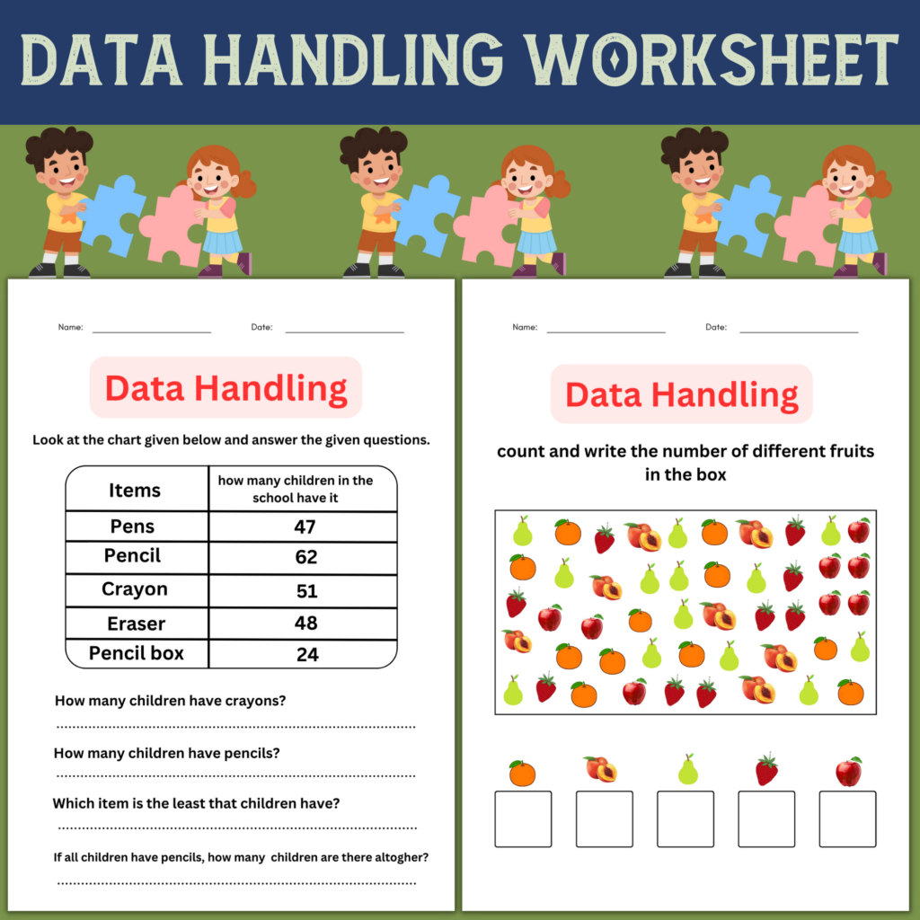 first grade data handling worksheets for grade 1, 2, 3 | Made By Teachers