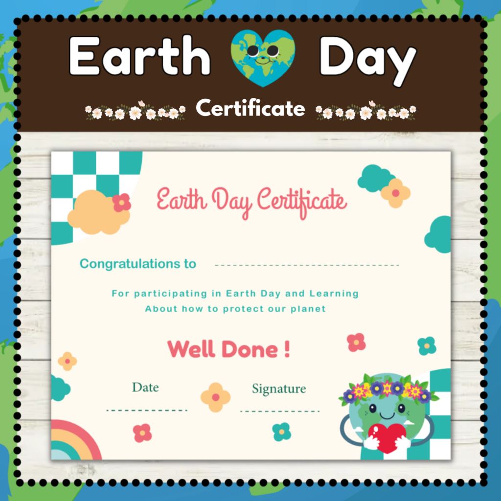 Earth Day Certificate | Classroom Earth Day Award | Made By Teachers