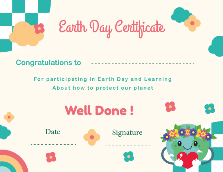Earth Day Certificate | Classroom Earth Day Award | Made By Teachers