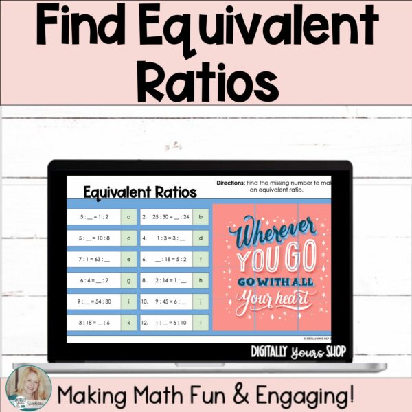 Equivalent Ratios Digital Self-Checking Activity | Made By Teachers