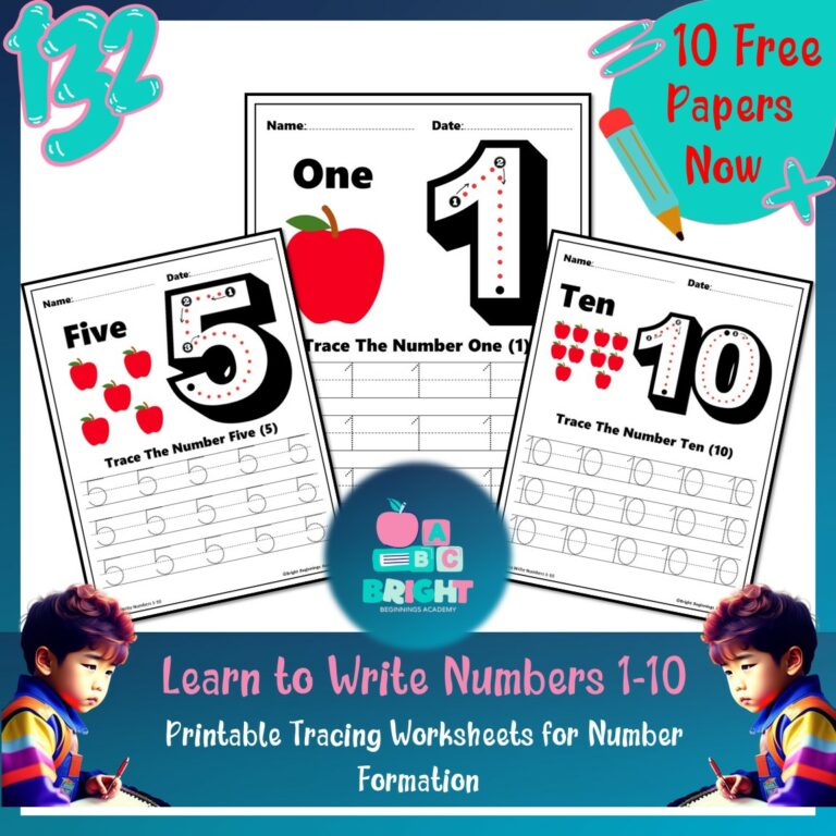 Learn to Write Numbers 1-10 | Printable Tracing Worksheets for Number ...