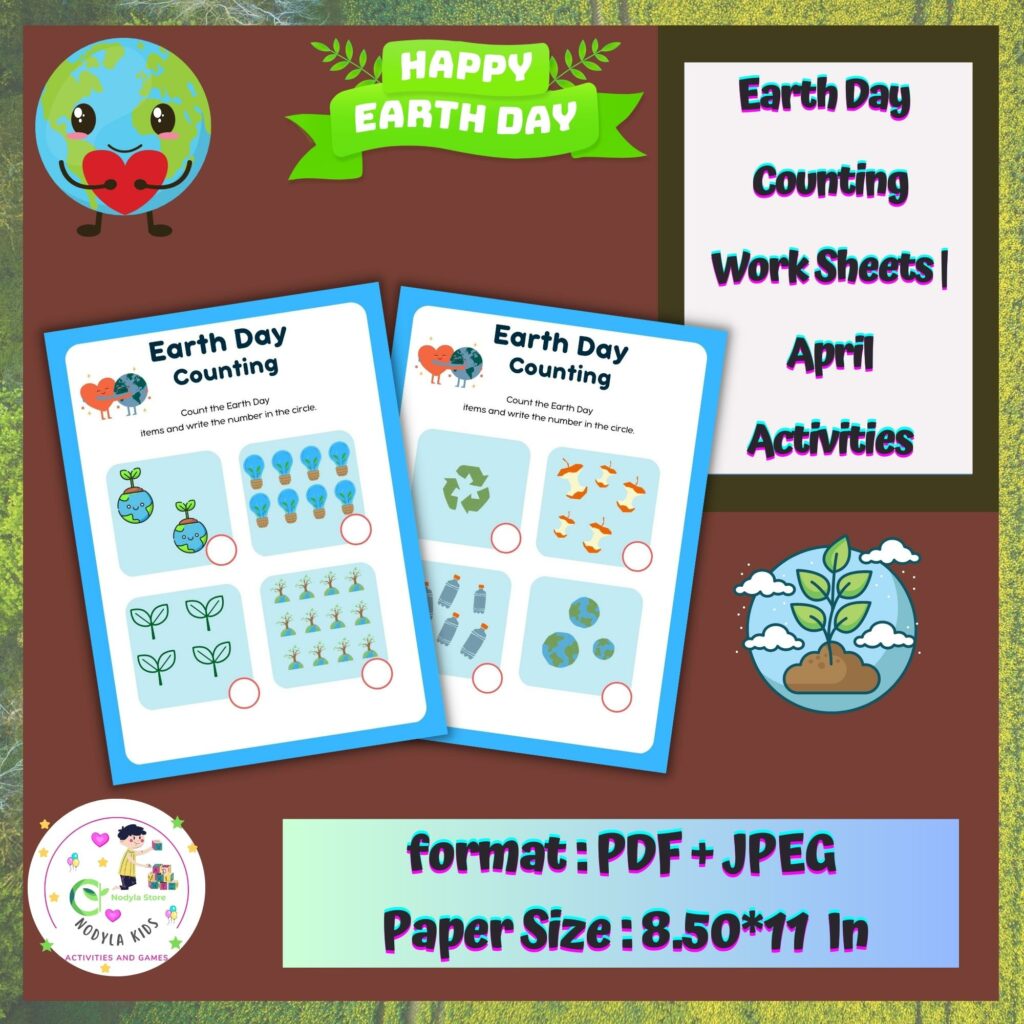Printable Earth Day activities for kids Bundle | April activities ...