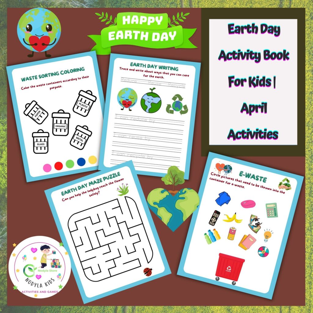 Printable Earth Day activities for kids Bundle | April activities ...