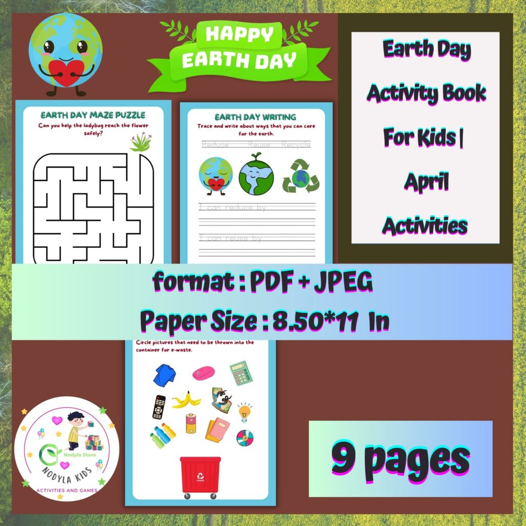 Printable Earth Day activities for kids Bundle | April activities ...