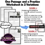Context Clues Passages, Context Clues Worksheets, Vocabulary Worksheets ...