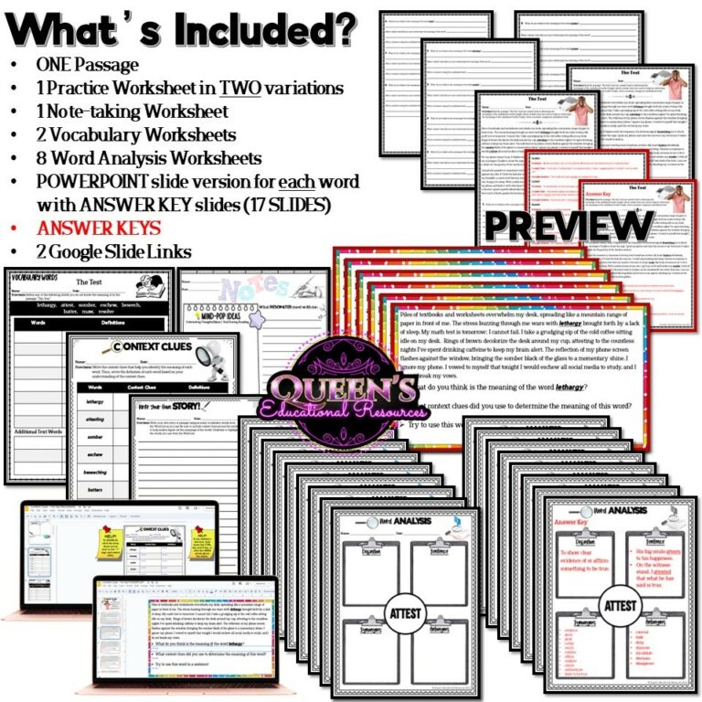 Context Clues Passages, Context Clues Worksheets, Vocabulary Worksheets ...