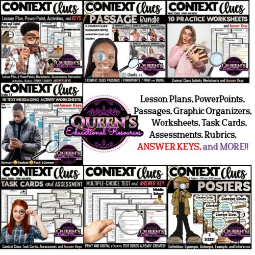 Context Clues Lesson, Activities, Worksheets, Assessments Bundle | Made ...