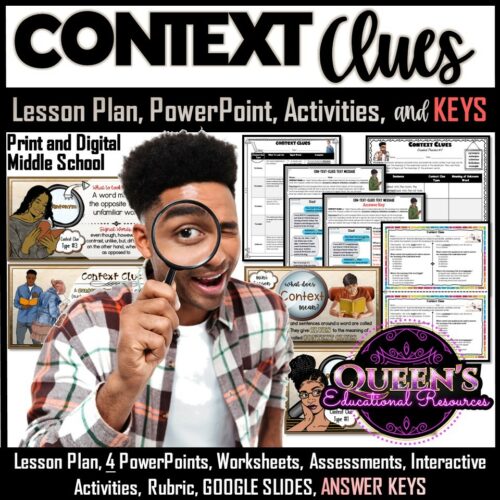 Context Clues Lesson, Activities, Worksheets, Assessments Bundle | Made ...