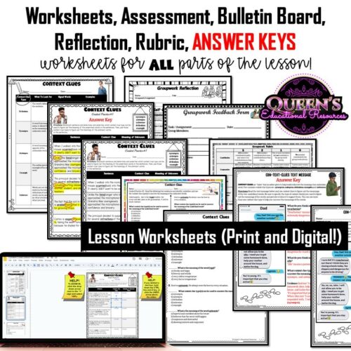 Context Clues Lesson, Activities, Worksheets, Assessments Bundle | Made ...