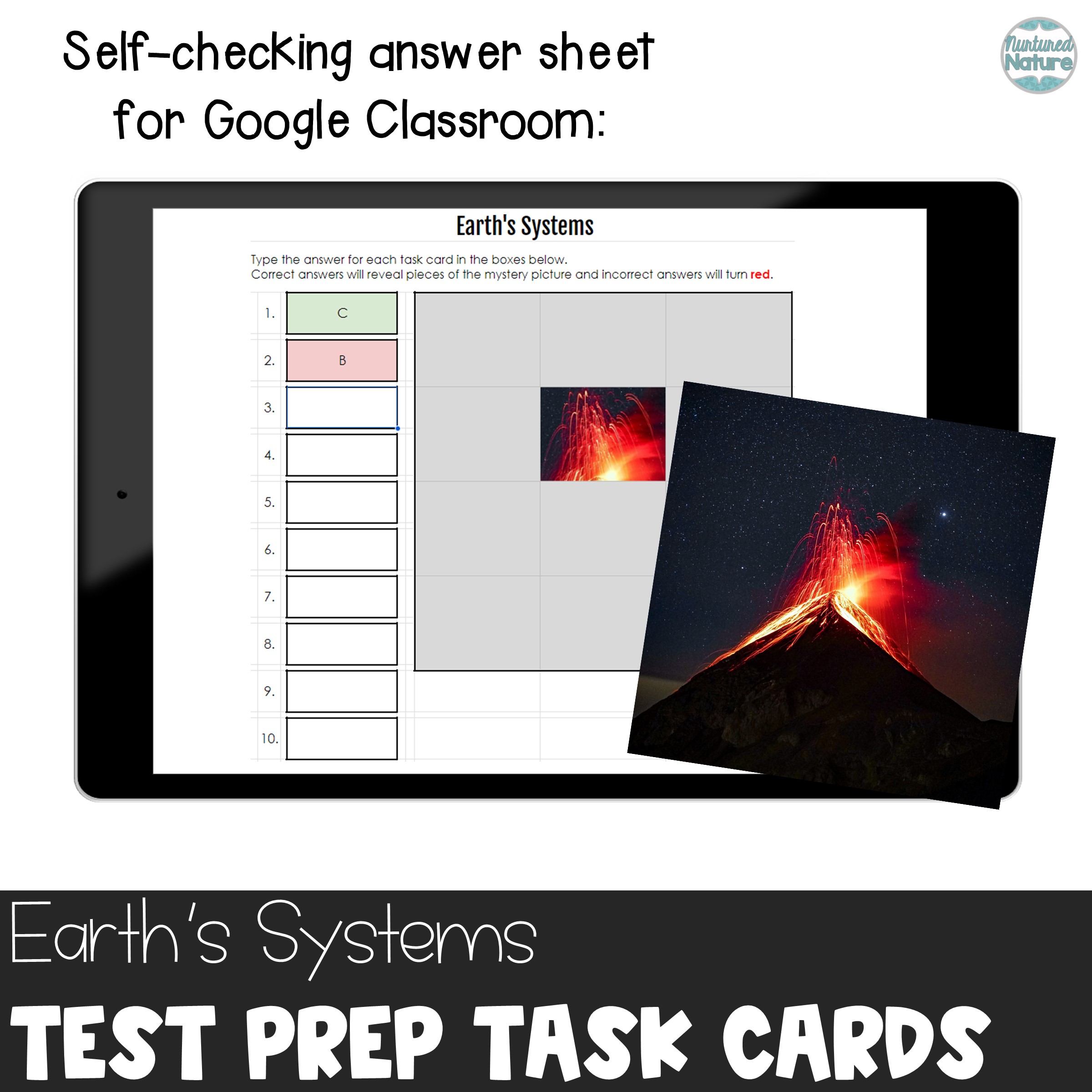 Earth’s Systems - Science Test Prep Task Cards 4.ESS2 - TNReady | Made ...