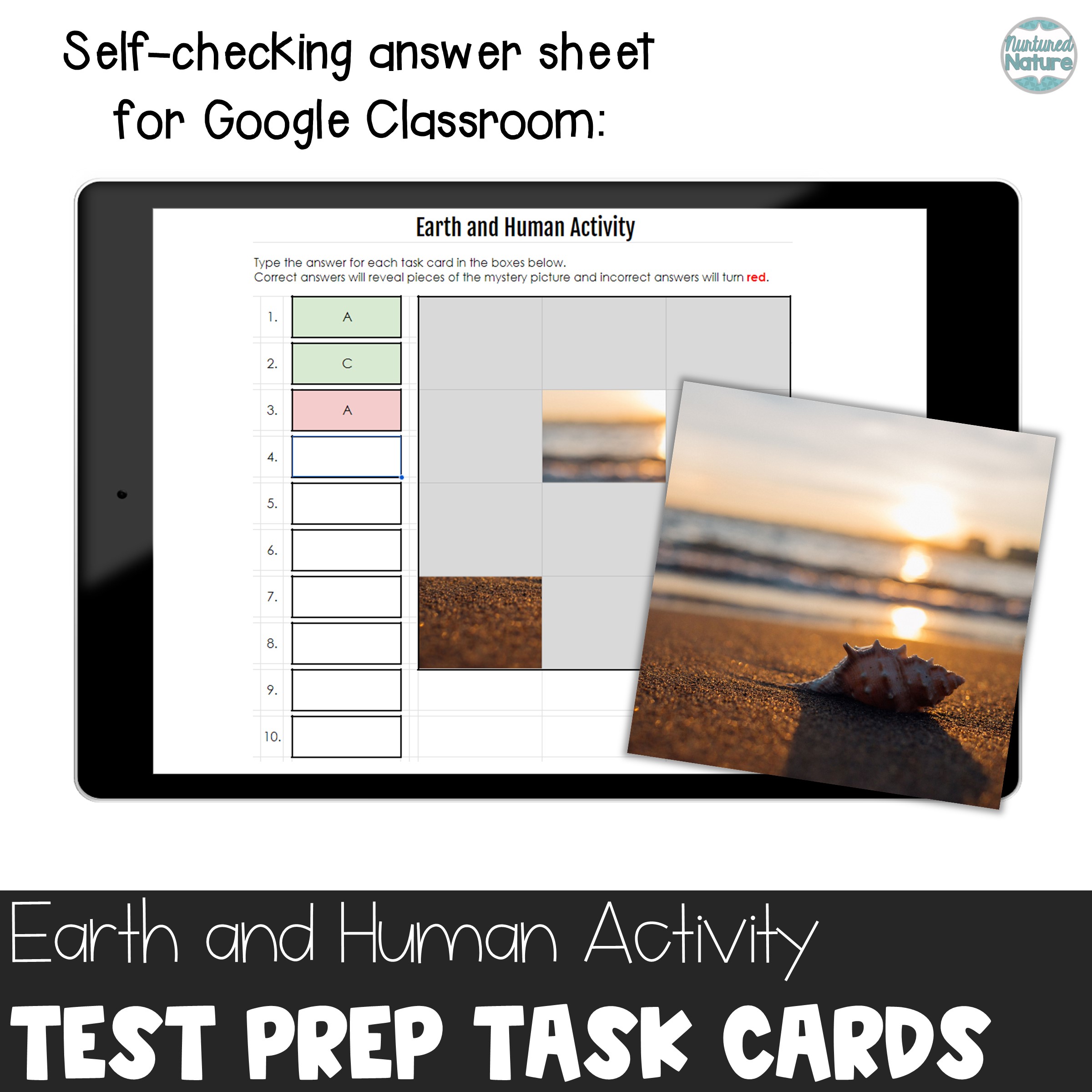 Earth and Human Activity Science Test Prep Task Cards 4.ESS3 - TNReady ...