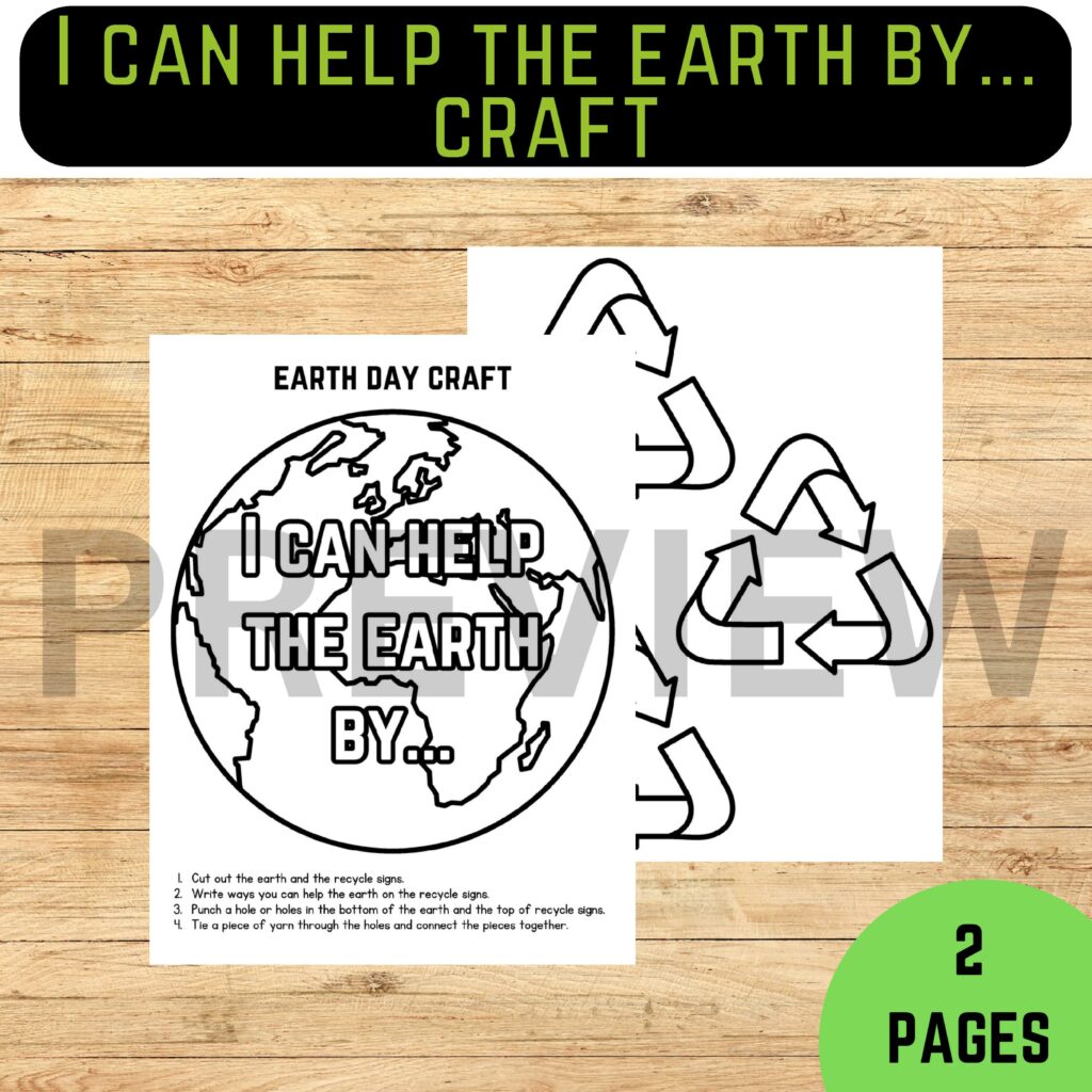 Earth Day and Recycling Activities Earth Day Coloring pages,Craft ...