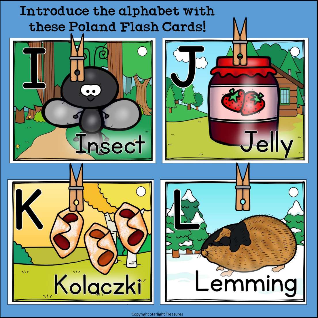 Alphabet Flash Cards for Early Readers - Country of Poland | Made By ...