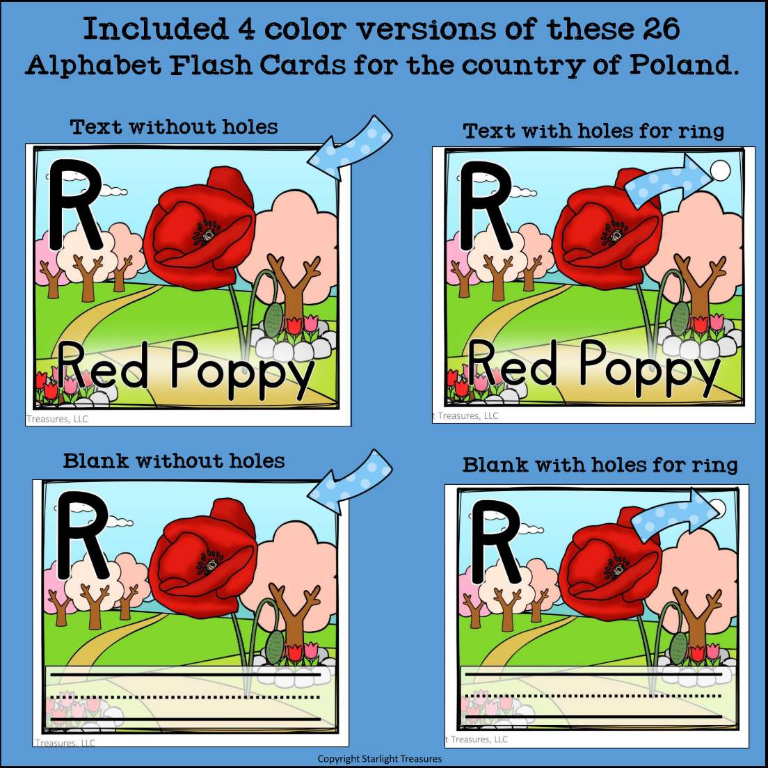 Alphabet Flash Cards for Early Readers - Country of Poland | Made By ...
