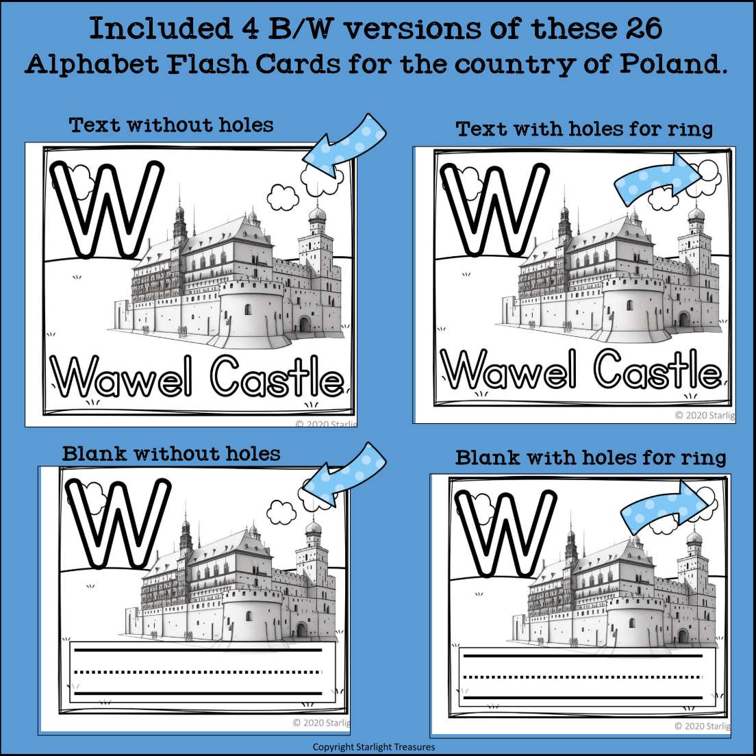 Alphabet Flash Cards for Early Readers - Country of Poland | Made By ...
