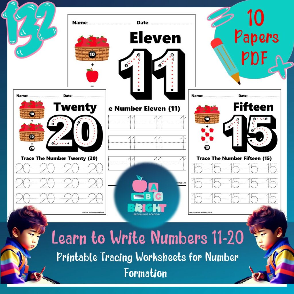 Learn to Write Numbers 11-20 | Printable Tracing Worksheets for Number Formation | Made By Teachers