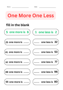 one more one less worksheets for grade 1, 2, 3 | Made By Teachers