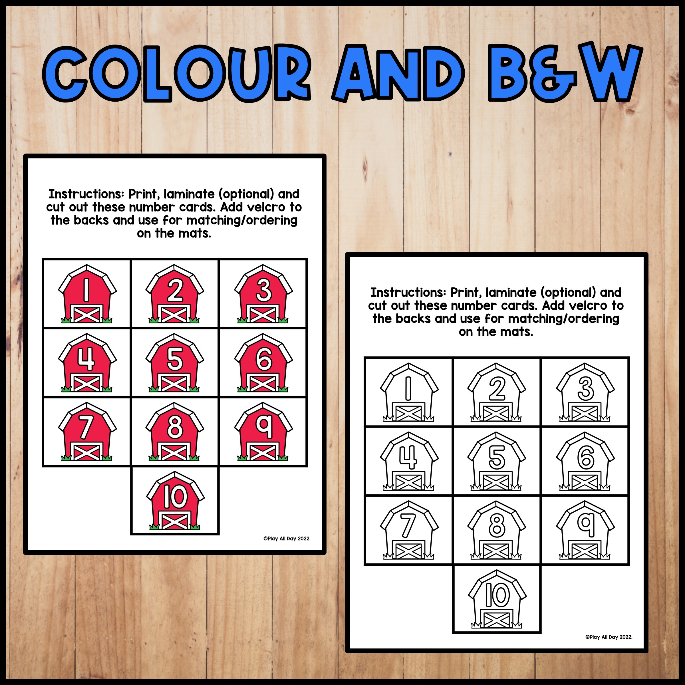 Farm File Folder Activities | Numbers 1 to 20 Numerical Order | Made By ...