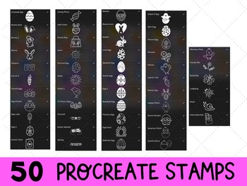 Easter Spring Procreate Brush Stamp Procreate Doodles Procreate Brushes ...