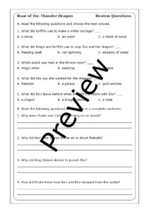 Tracey West "Roar of the Thunder Dragon" worksheets | Made By Teachers