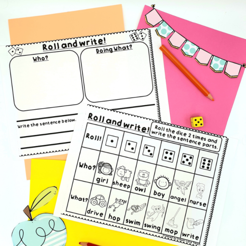 Sentence Writing Activity Sentence Structure Roll & Write a Sentence ...