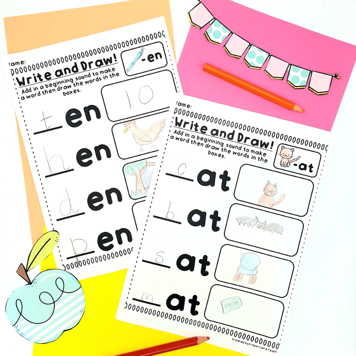CVC Words Worksheets Onset and Rime CVC Word Families Kindergarten ...