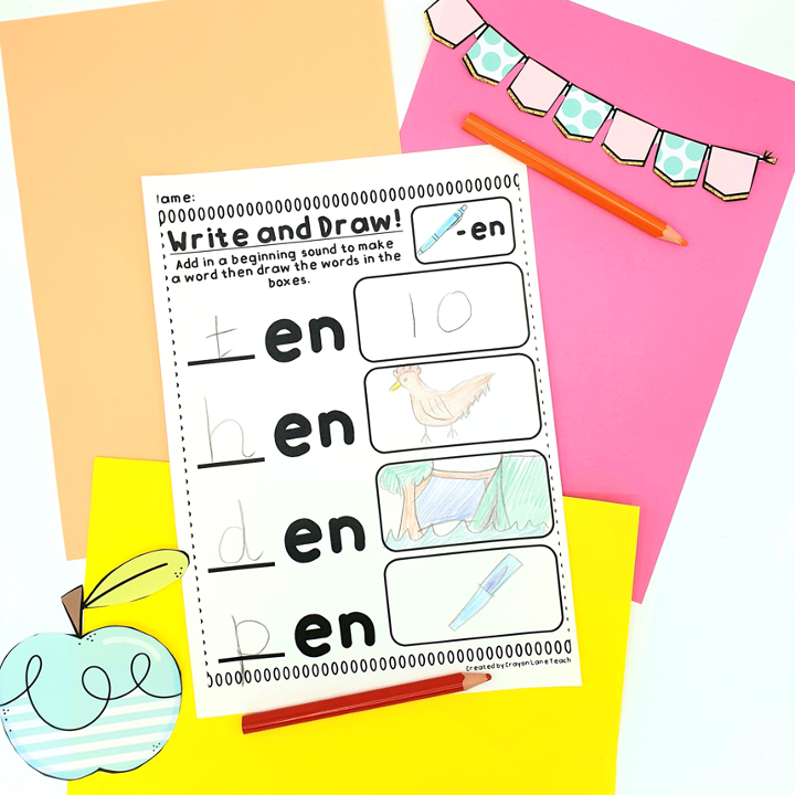 CVC Words Worksheets Onset and Rime CVC Word Families Kindergarten ...