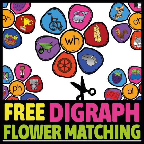FREE Spring Flowers Digraphs Sort Game Phonics Words | Made By Teachers