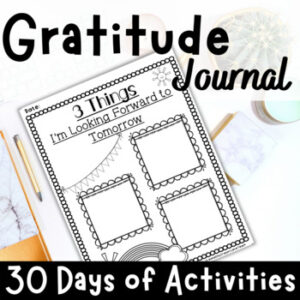 Gratitude Journal 30 Days Worksheets End of Year Kindergarten 1st Grade ...