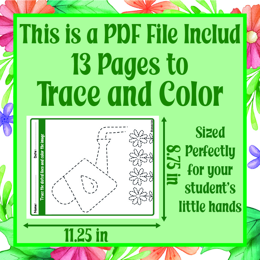 SPRING TIME!! Preschool Tracing and Coloring Worksheets | Made By Teachers