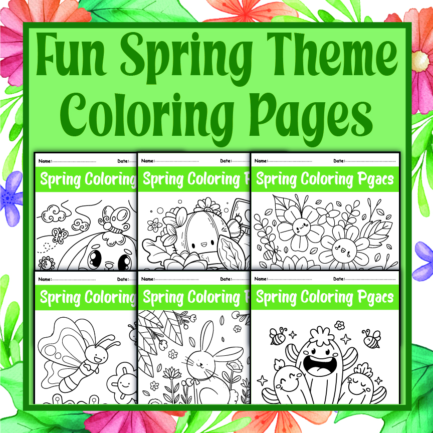 SPRING TIME!! Coloring Pages - For Spring Break, First Day Of Spring ...