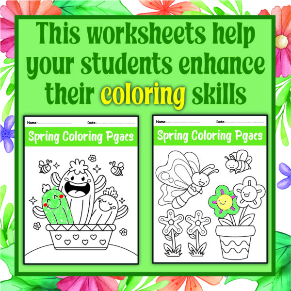 SPRING TIME!! Coloring Pages - For Spring Break, First Day Of Spring ...