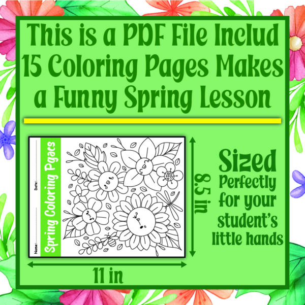 SPRING TIME!! Coloring Pages - For Spring Break, First Day Of Spring ...