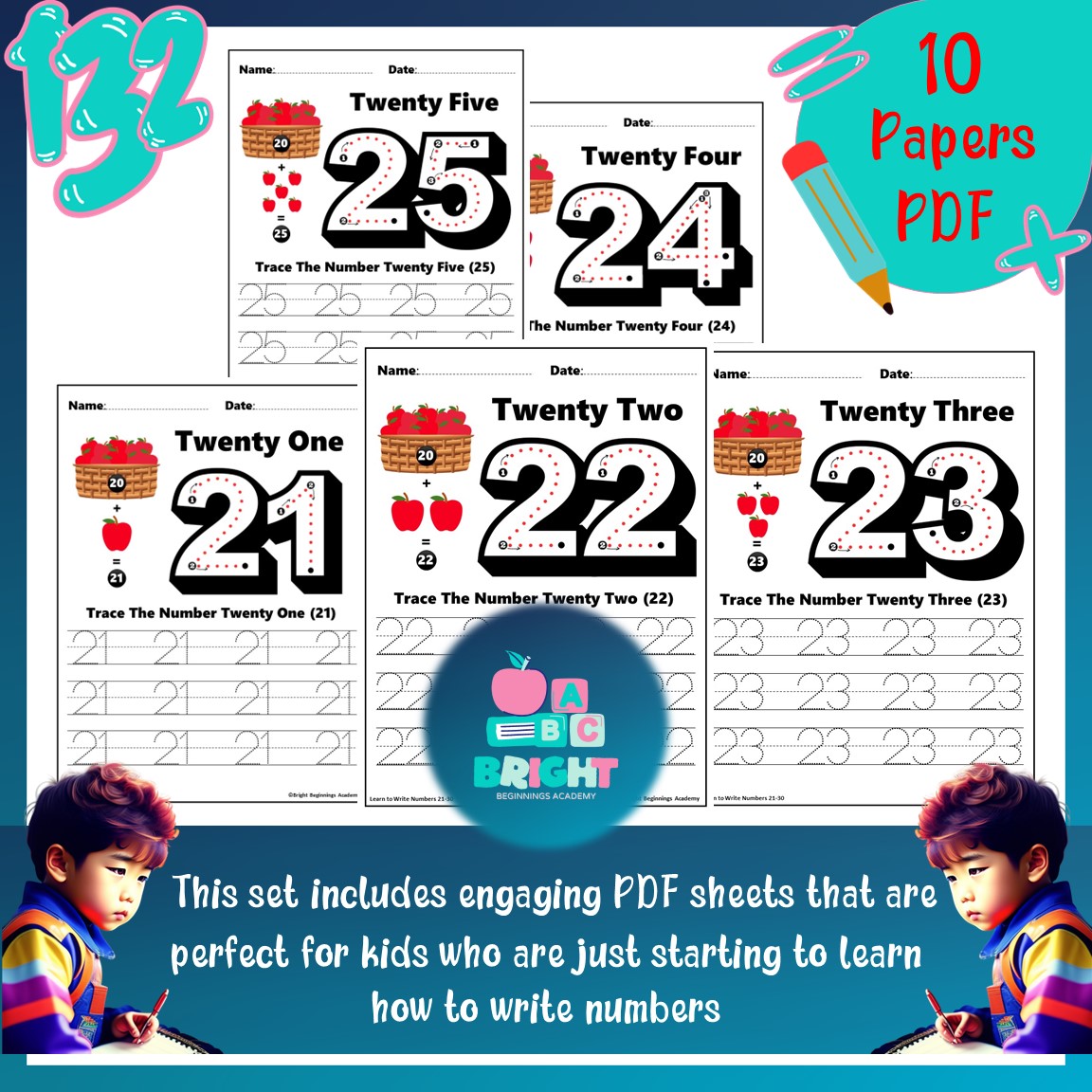 Learn to Write Numbers 21-30 | Printable Tracing Worksheets for Number Formation | Made By Teachers