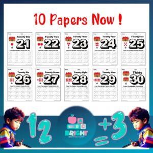 Learn to Write Numbers 21-30 | Printable Tracing Worksheets for Number ...